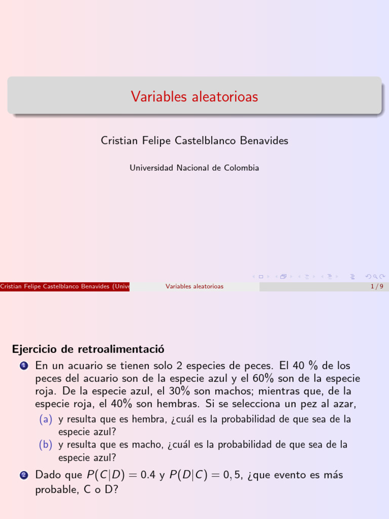 Clase_5_Variables_aleatorias | PDF | Variable aleatoria | Teoría de probabilidad
