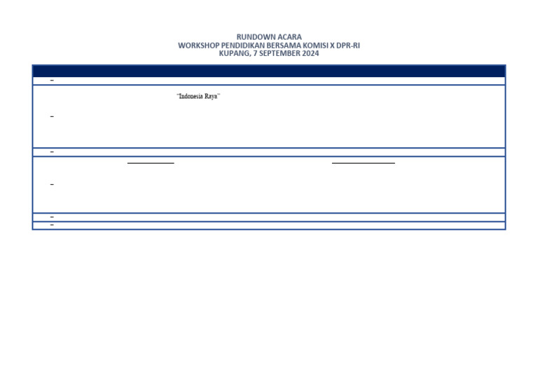 Jadwal Acara Kegiatan Workshop | PDF