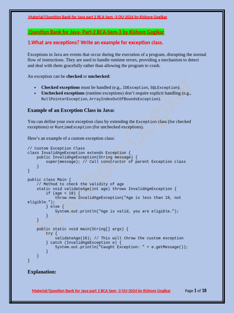 Java 2nd Internal QB | PDF | Software | Software Development