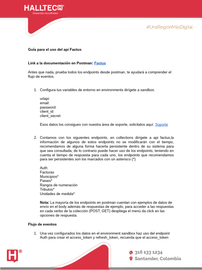 Guia Uso Factus - Halltec | PDF | Informática