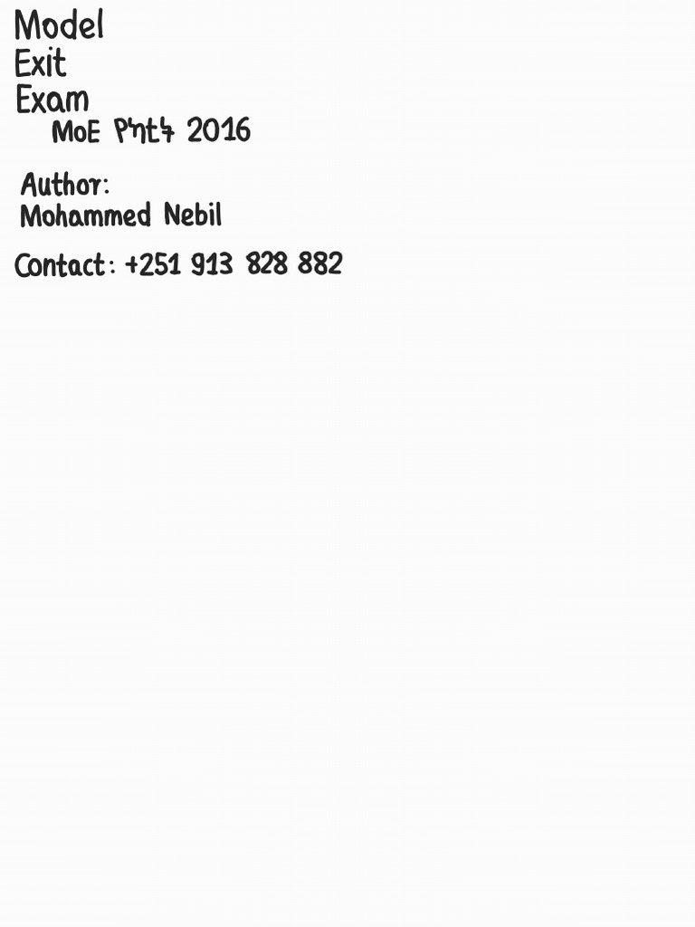 CS Model Exit Exam With Answers | PDF