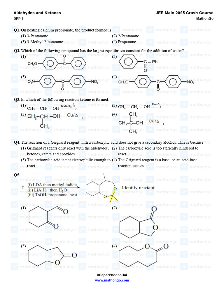 Aldehydes and Ketones | PDF | Aldehyde | Ketone