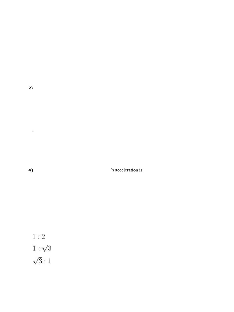 Class 11 Physics MCQs: Motion | PDF