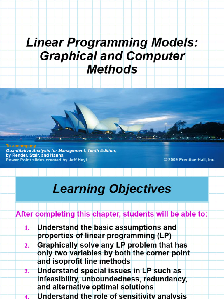 Linear Programming Models Explained | PDF | Mathematical Optimization | Linear Programming