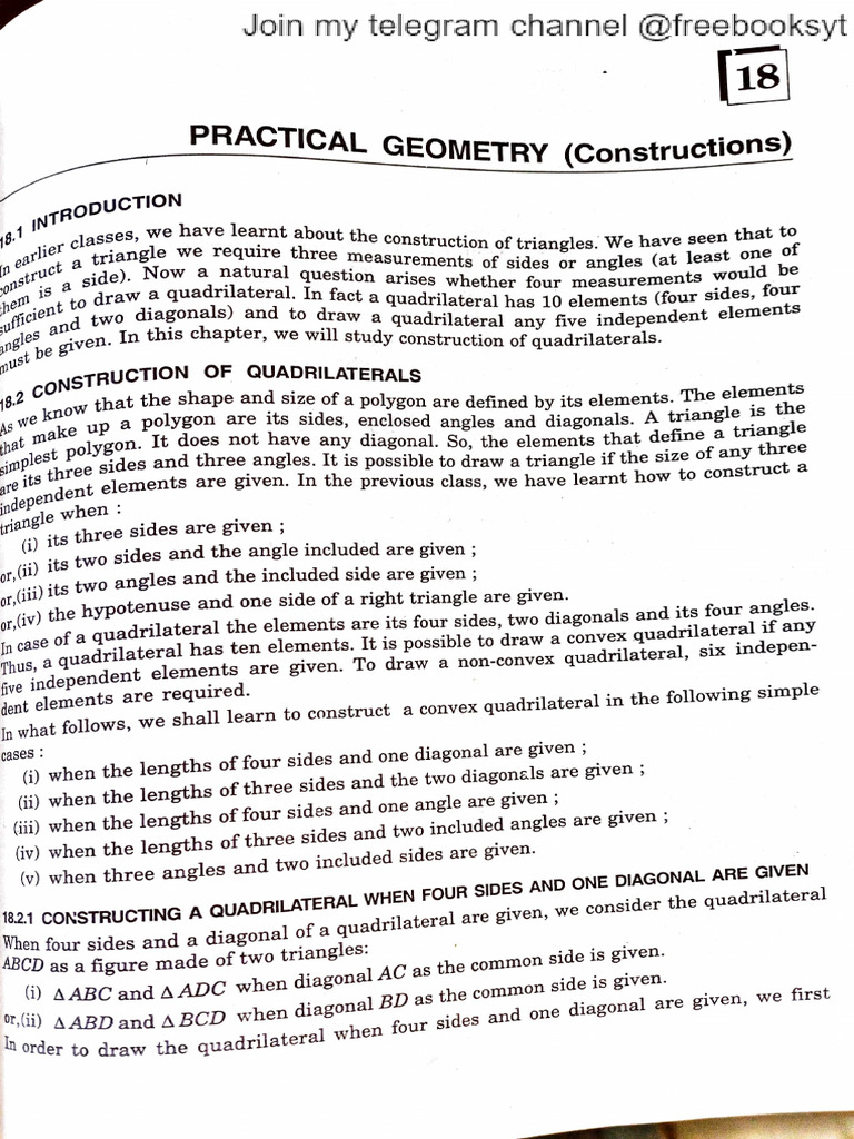 Chapter 18 Practical Geometry (Constructions) - Combined | PDF ...