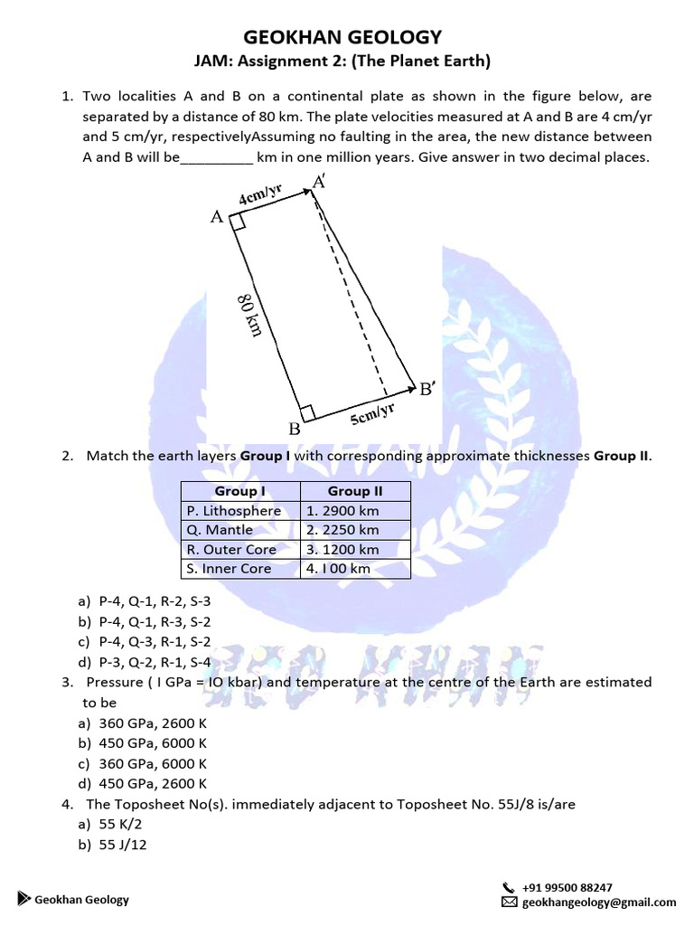 The Planet Earth Assignment 2 - JAM - 23512718 | PDF | Earth | Geology
