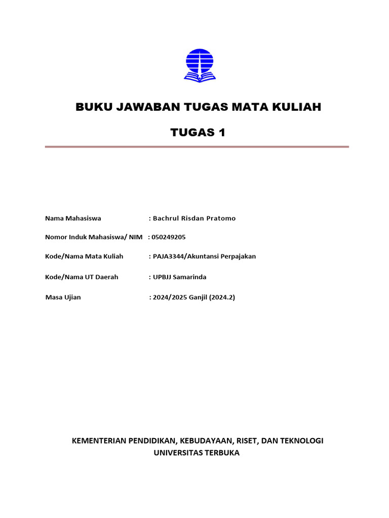 Tugas 1 Akuntansi Perpajakan | PDF | Karier & Perkembangan