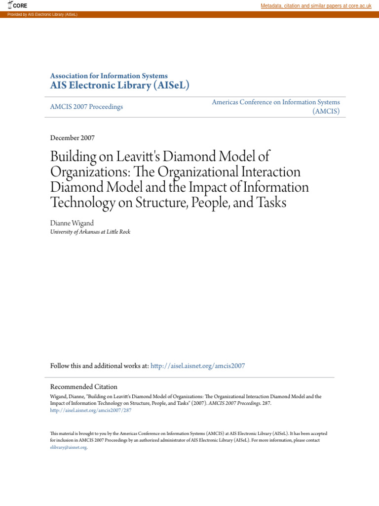 Building On Leavitt U27s Diamond Model o | PDF | Statistics | Communication