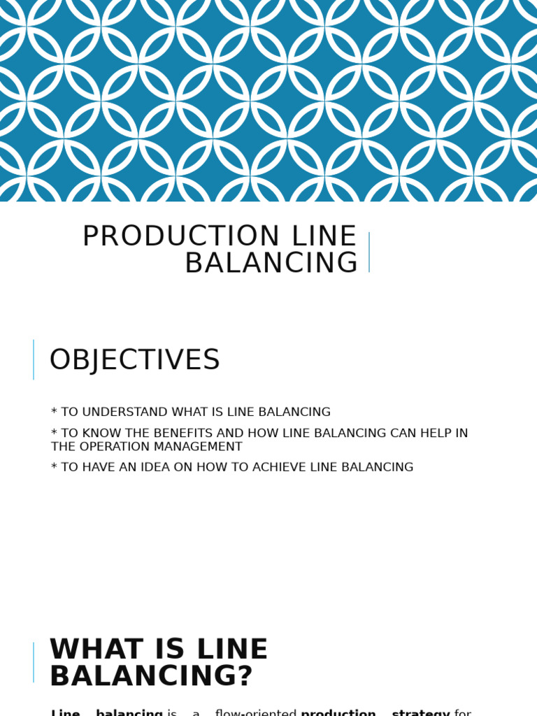 Line Balancing in Production Efficiency | PDF | Business Economics ...