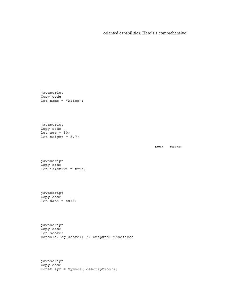 Javascript Is A Versatile And Widely Pdf Java Script Scope Computer Science