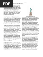 The Statue of Liberty Questions | PDF