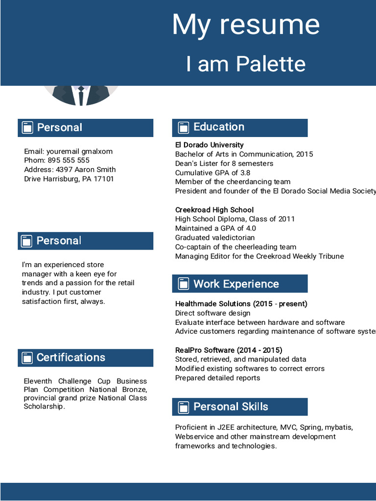 Blue Basic Graduates Resum-WPS Office | PDF