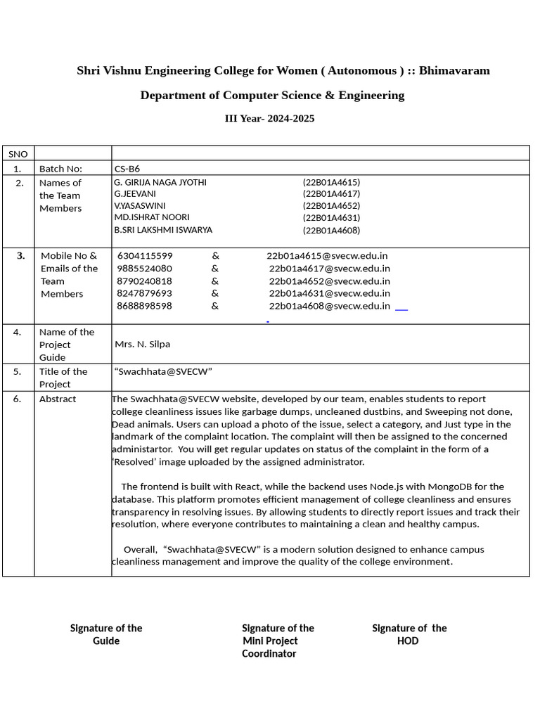 Mini Project2 Abstractt | PDF | Software | Computing