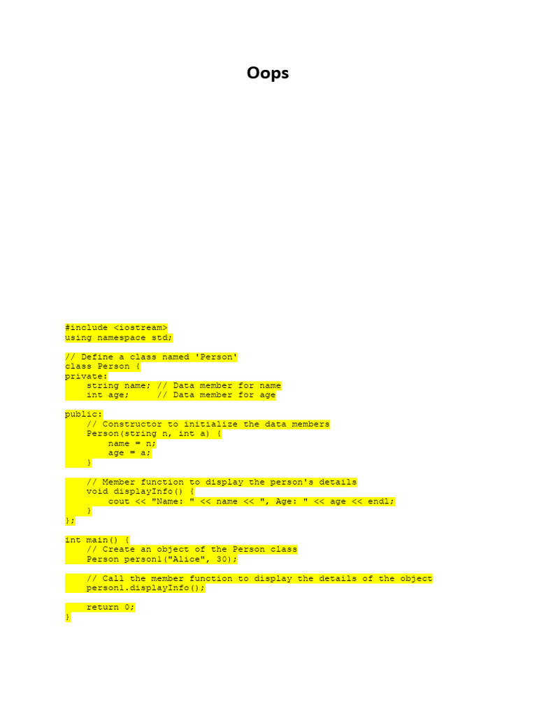 Oops Pdf Method Computer Programming Class Computer Programming 3892