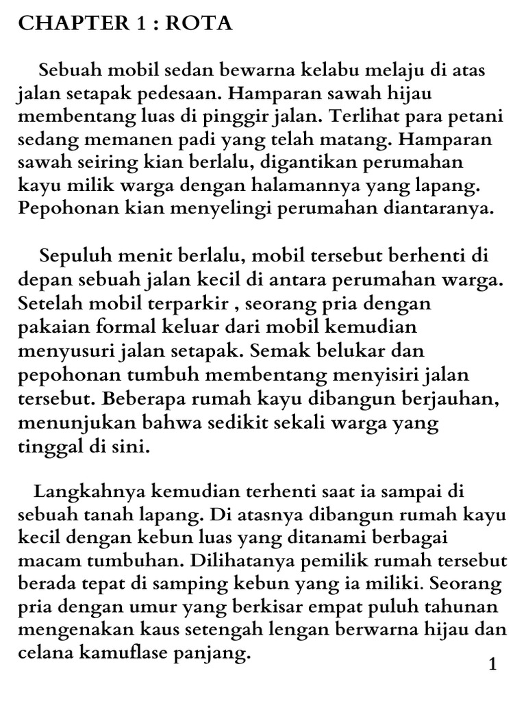 CHAPTER 1 ROTA Sebuah Mobil Sedan Bewarna Kelabu Melaju Di Atas Jalan ...