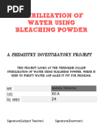 Water Purification Using Bleaching Powder | PDF | Water Purification ...