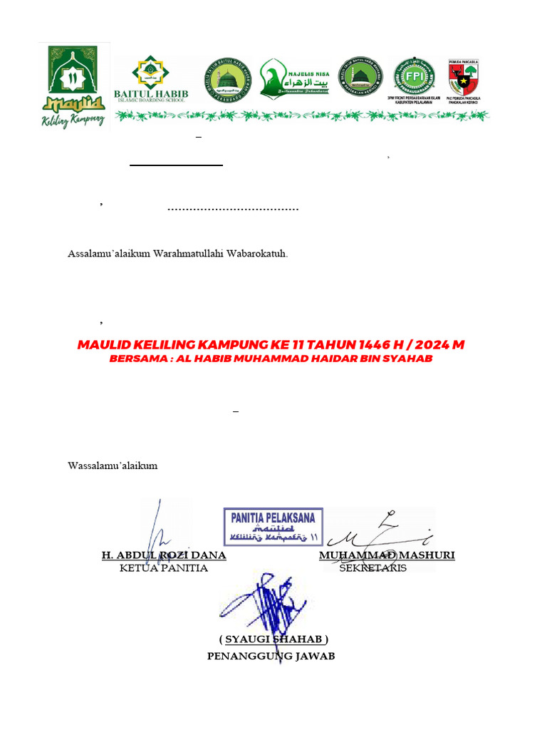 Undangan Masjid MKK | PDF