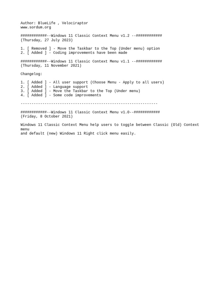 Version Info | PDF