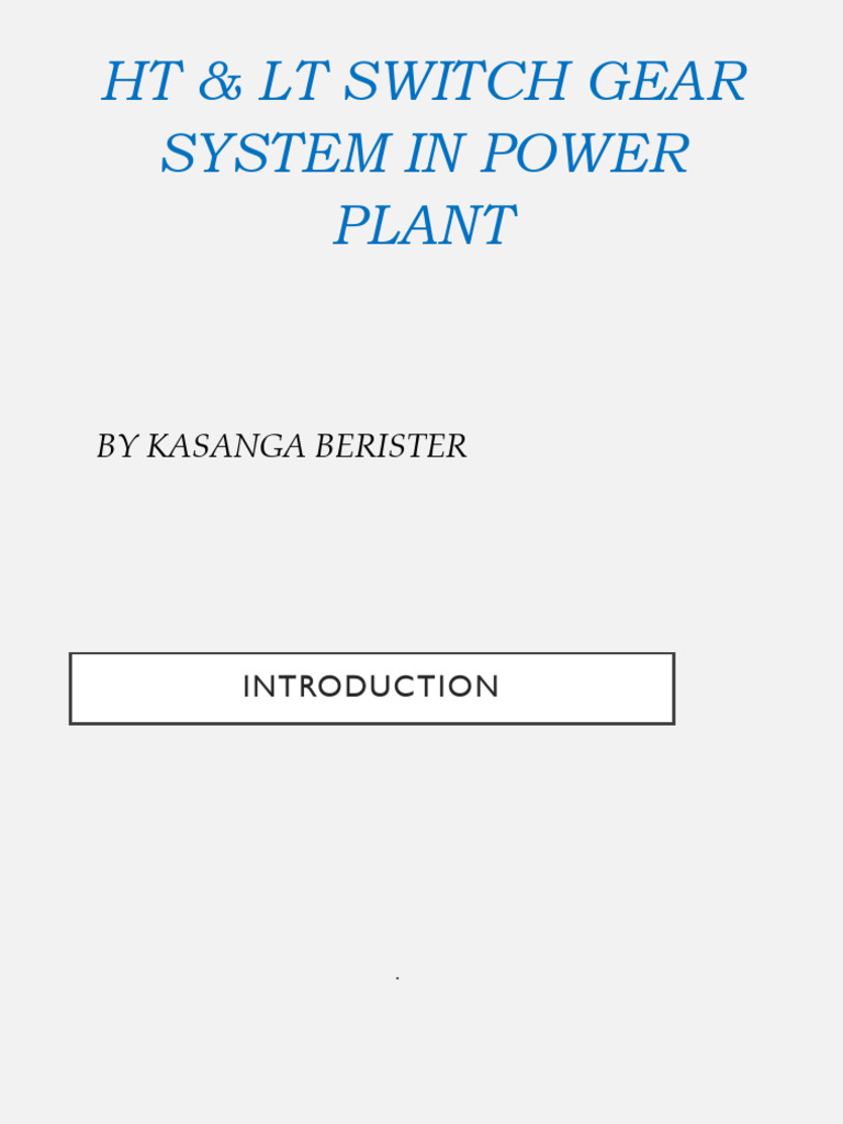 HT and LT Switchgear - 081235 | PDF | Fuse (Electrical) | Switch