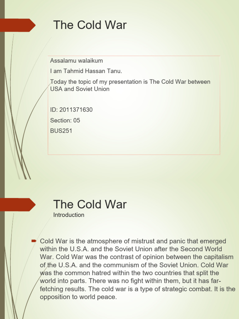 The Cold War | PDF | Cold War | Soviet Union