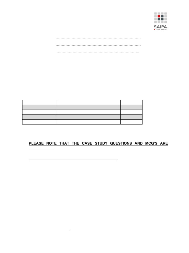 SAIPA Professional Evaluation Exam - 11 July 2020 | PDF | Deferred Tax ...