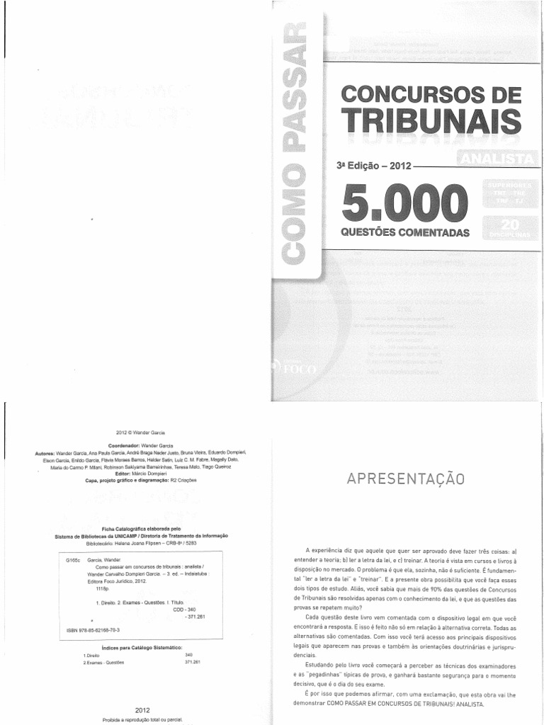 Concursos de Tribunais - 5000 Questoes - 2012 | PDF