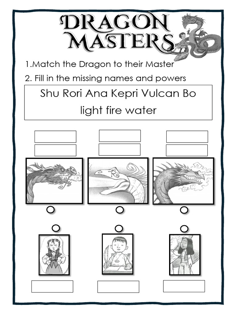 Dragon Master Matching Game | PDF | Young Adult