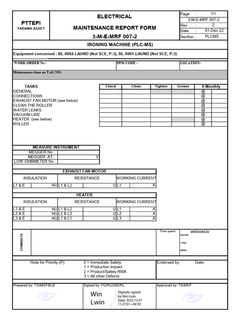 3-M-E-Mrf 007-2 Ironinig Machine (PLC-MS) | PDF | Manufactured Goods | Electrical Engineering