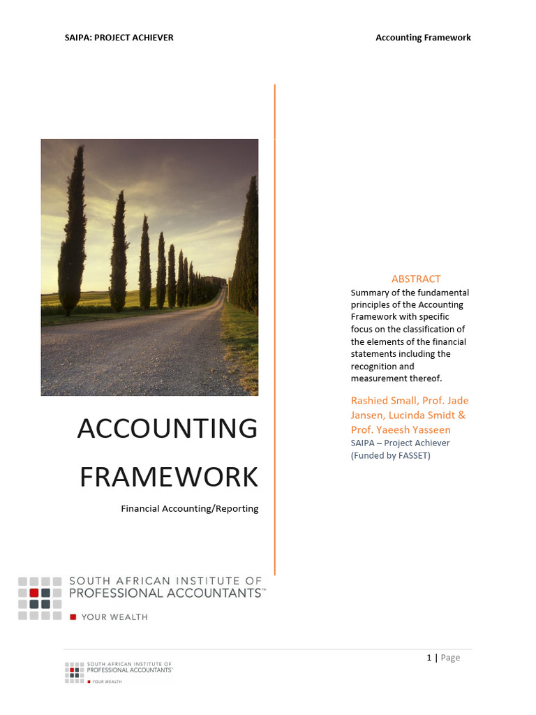 Accounting Framework Essentials | PDF | Income | Historical Cost