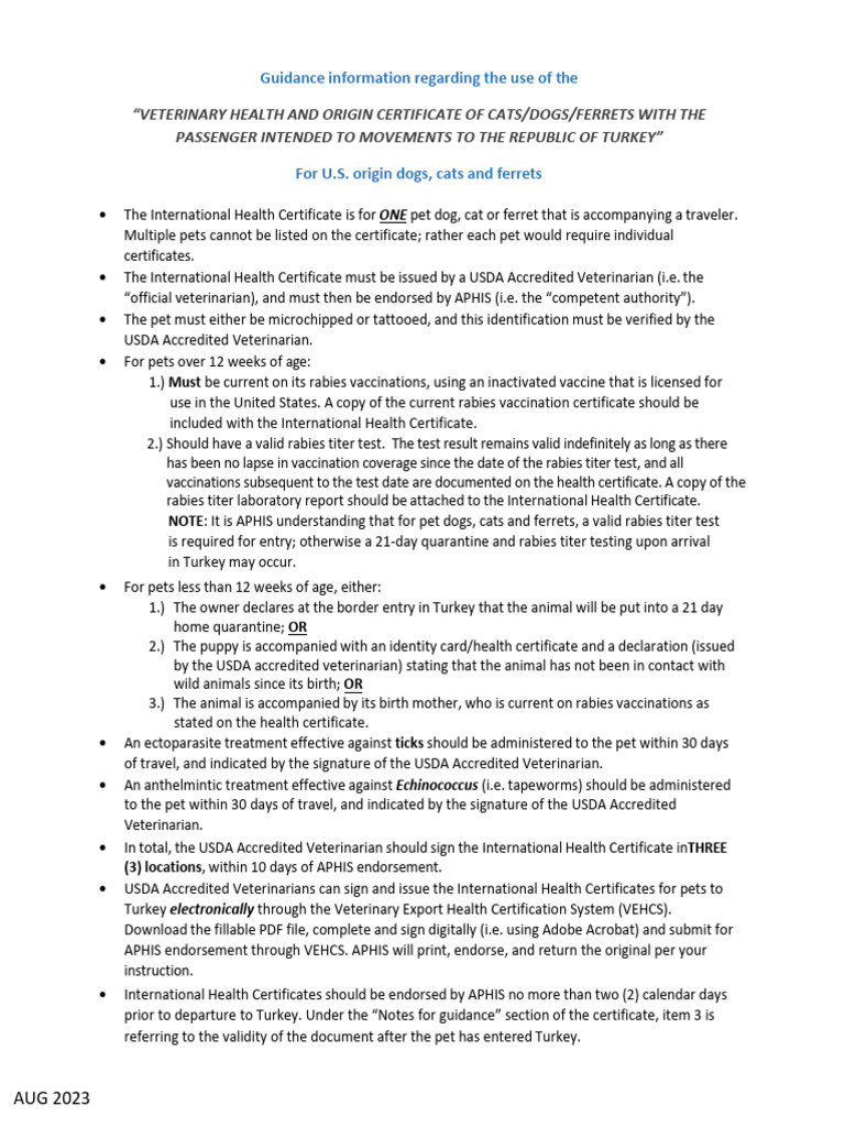 turkey-pet-guidance (3) | PDF | Rabies | Animal Welfare