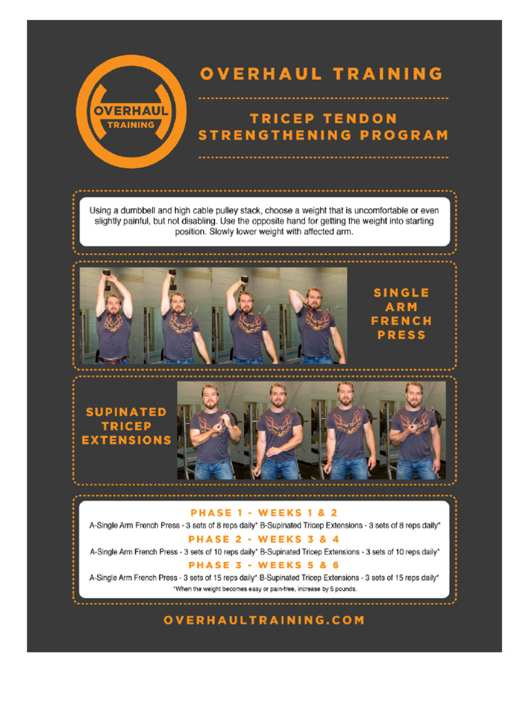 Tricep Tendon Strengthening | PDF