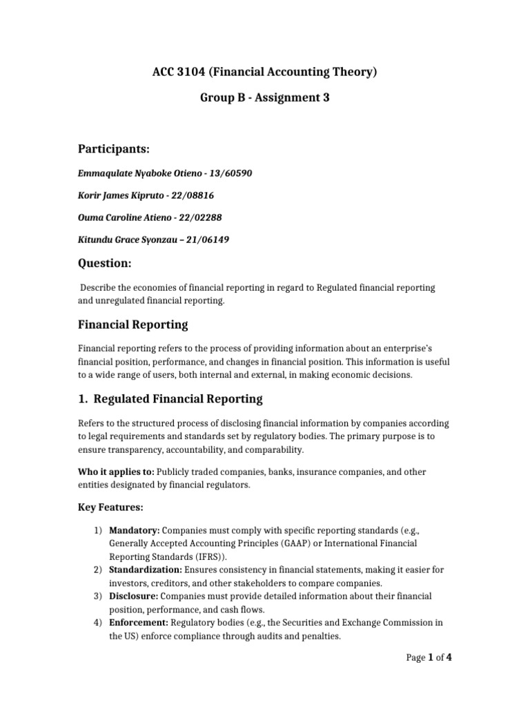 Group B Assignment 3 ACC 3104 | PDF | Financial Statement ...