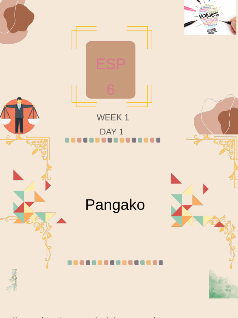 Esp 6 Q2 Week 1 | PDF