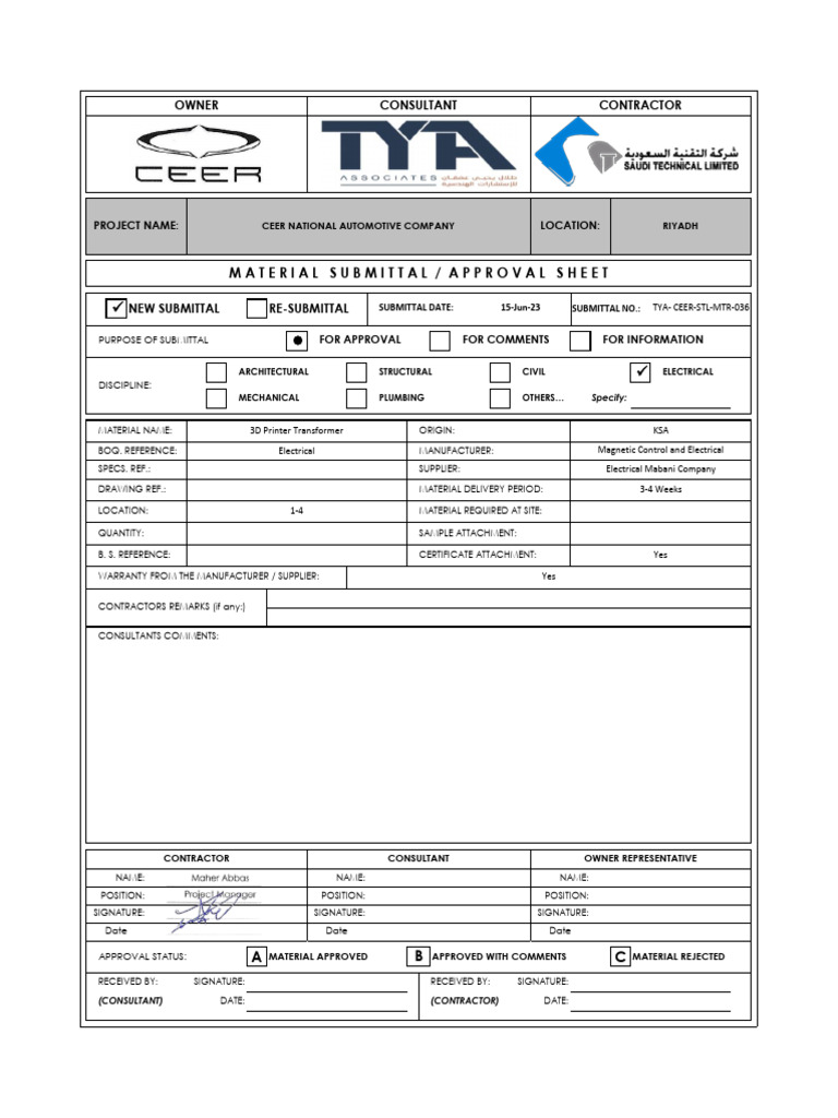 3D Printer Transformer-TYA - CEER-STL-MTR-037 | PDF | Solar Power | Riyadh