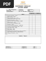 Preventive Maintenance GENSET - 250 Hours Check List | PDF