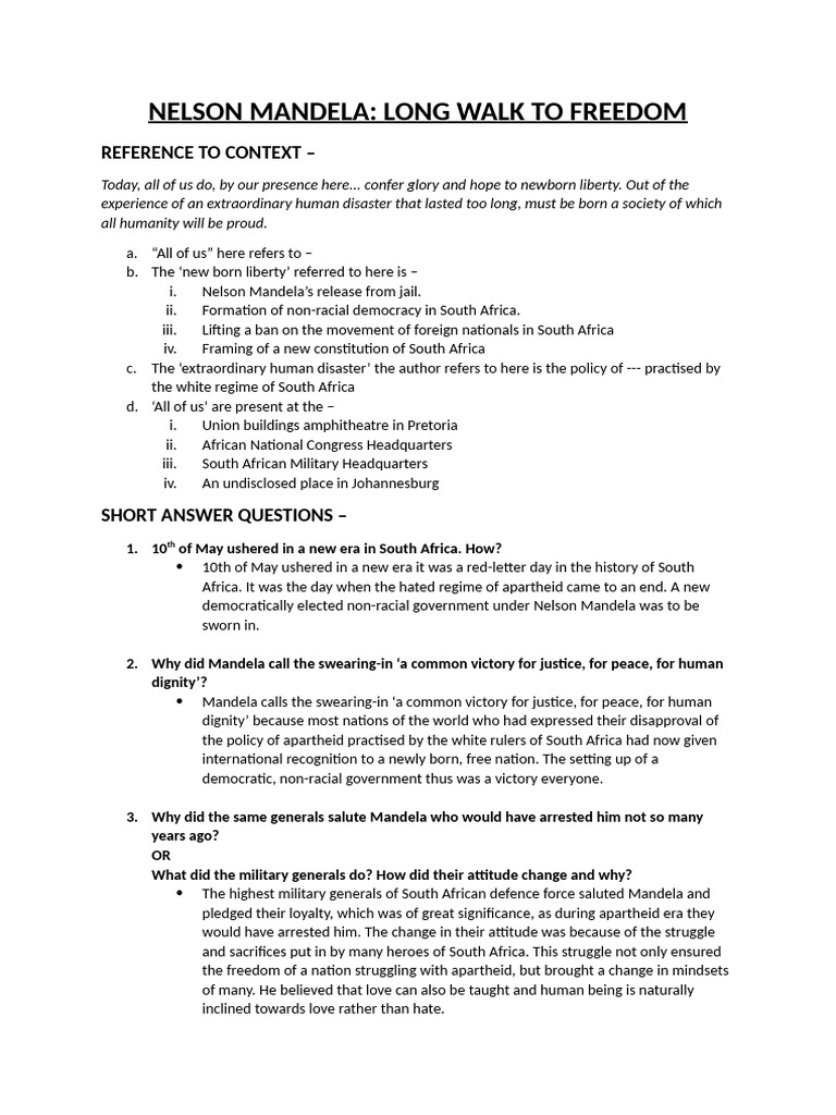 NELSON MANDELA | PDF | Nelson Mandela | Apartheid