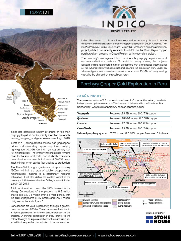 Indico Fact Sheet Jan2014 | PDF | Geology
