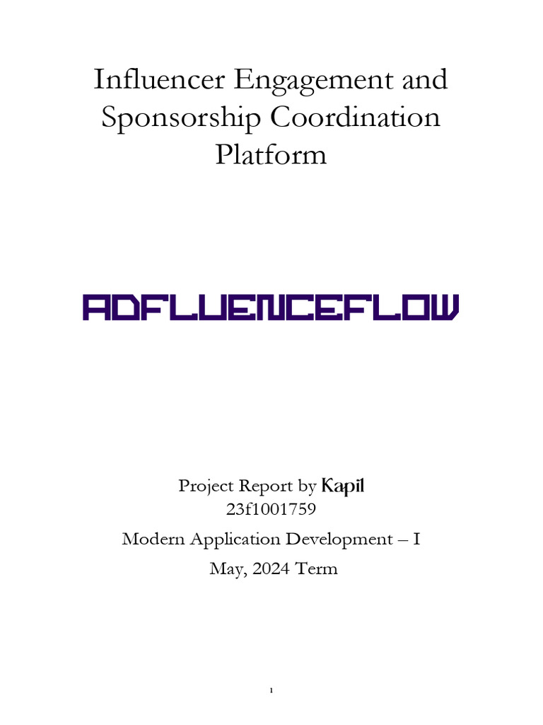 Kapil's MAD-1 Project Report | PDF | Databases | Computing