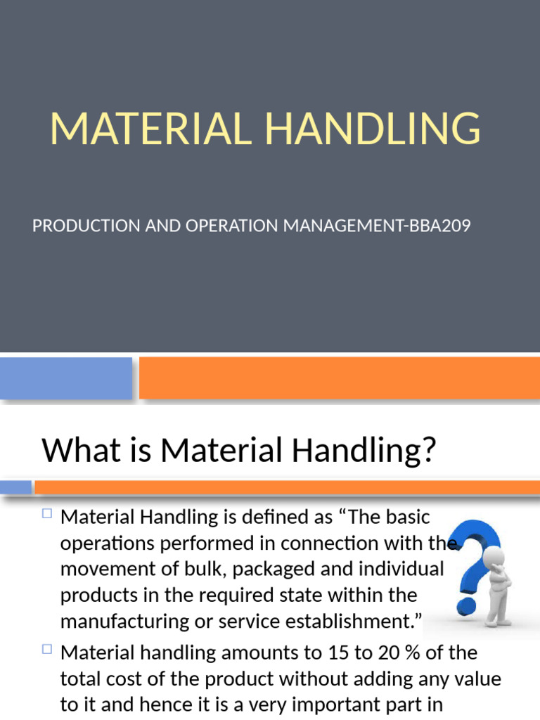 Material Handling | PDF | Crane (Machine) | Transport