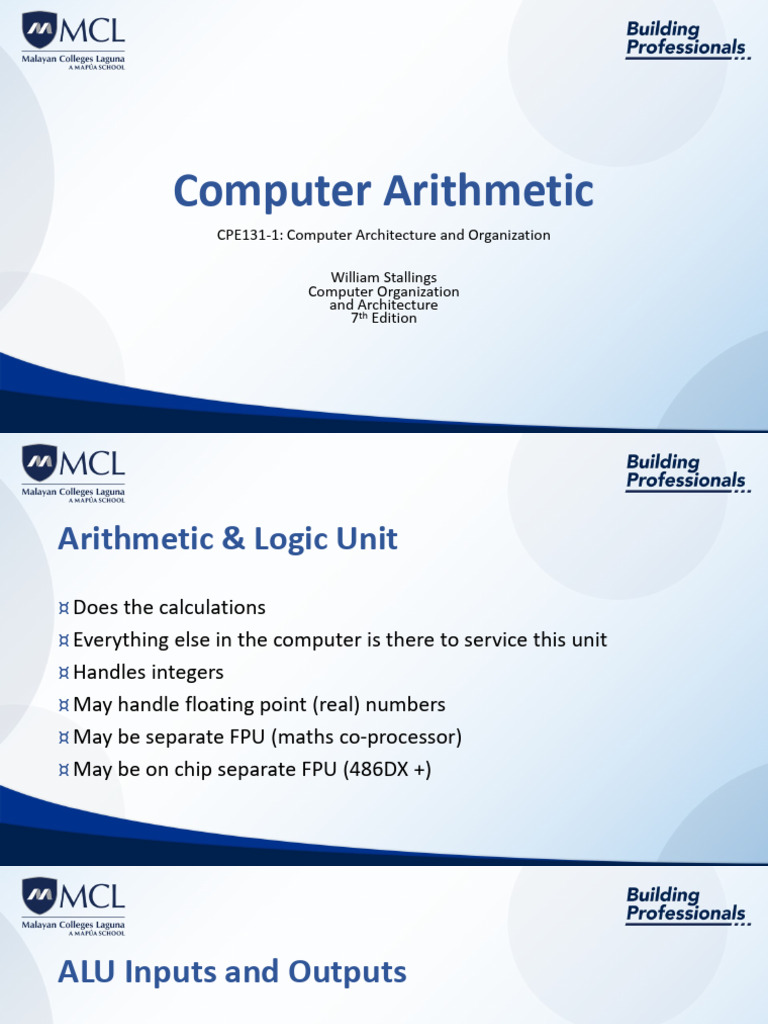 Module 4_Computer Arithmetic (1) | PDF | Division (Mathematics) | Multiplication