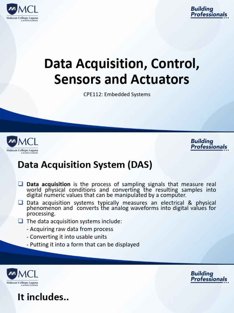 Module 5_Data Acquisition, Control, Sensors and Actuators | PDF ...