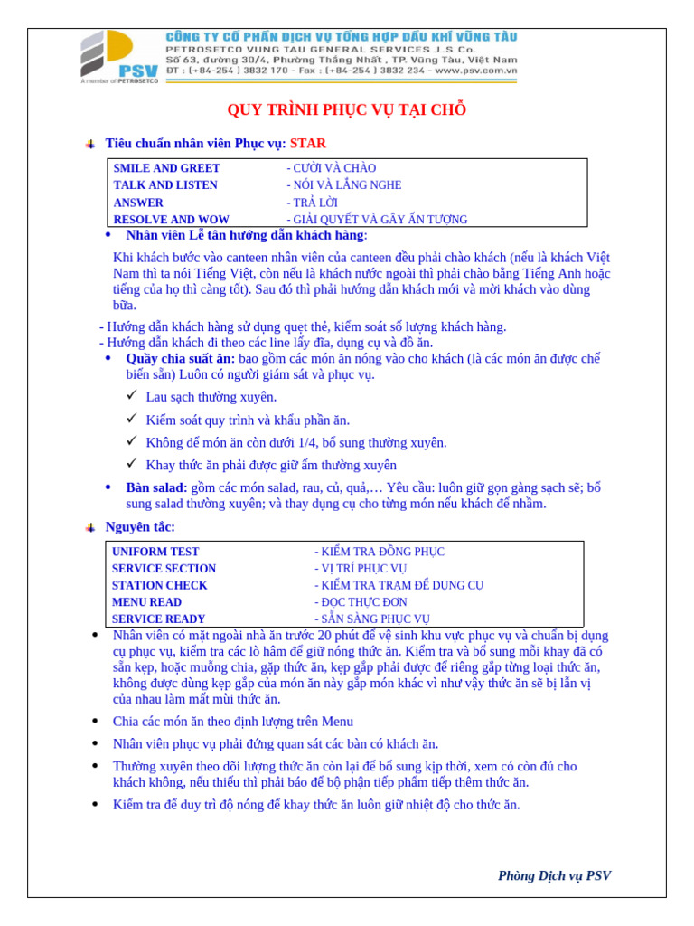 BM10 - Quy Trình PH C V T I CH | PDF