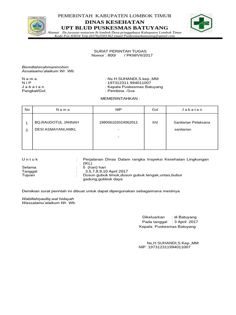 Inspeksi Kesehatan LINGKUNGAN | PDF