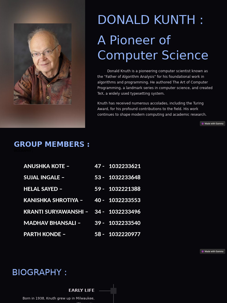 On Donald Knuth | PDF | Te X | Science