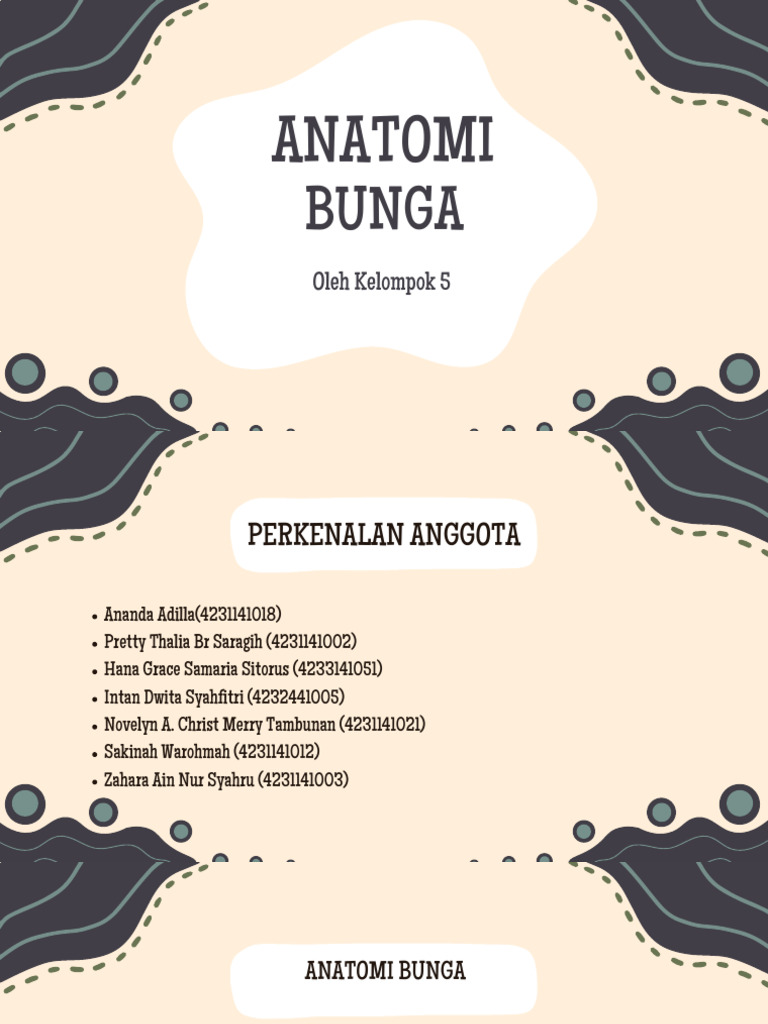 Struktur dan Fungsi Anatomi Bunga | PDF
