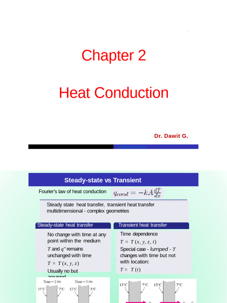 Cpt 2- Heat Conduction | PDF | Thermal Conduction | Heat Transfer
