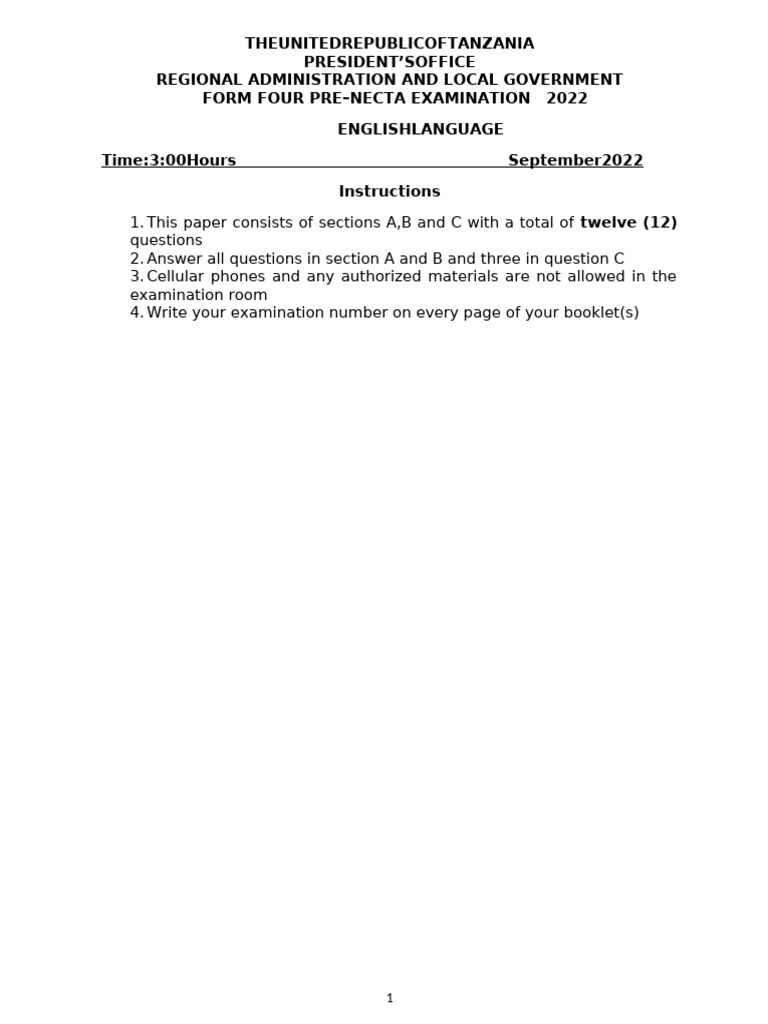 English f4 Tosa 2022-1 | PDF | Syntax | Linguistics