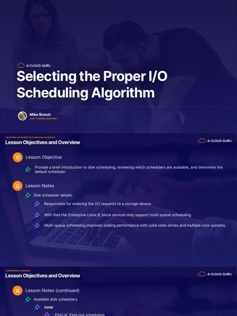 001 Selecting The Proper IO Scheduling Algorithm Study Guide | PDF | Computers
