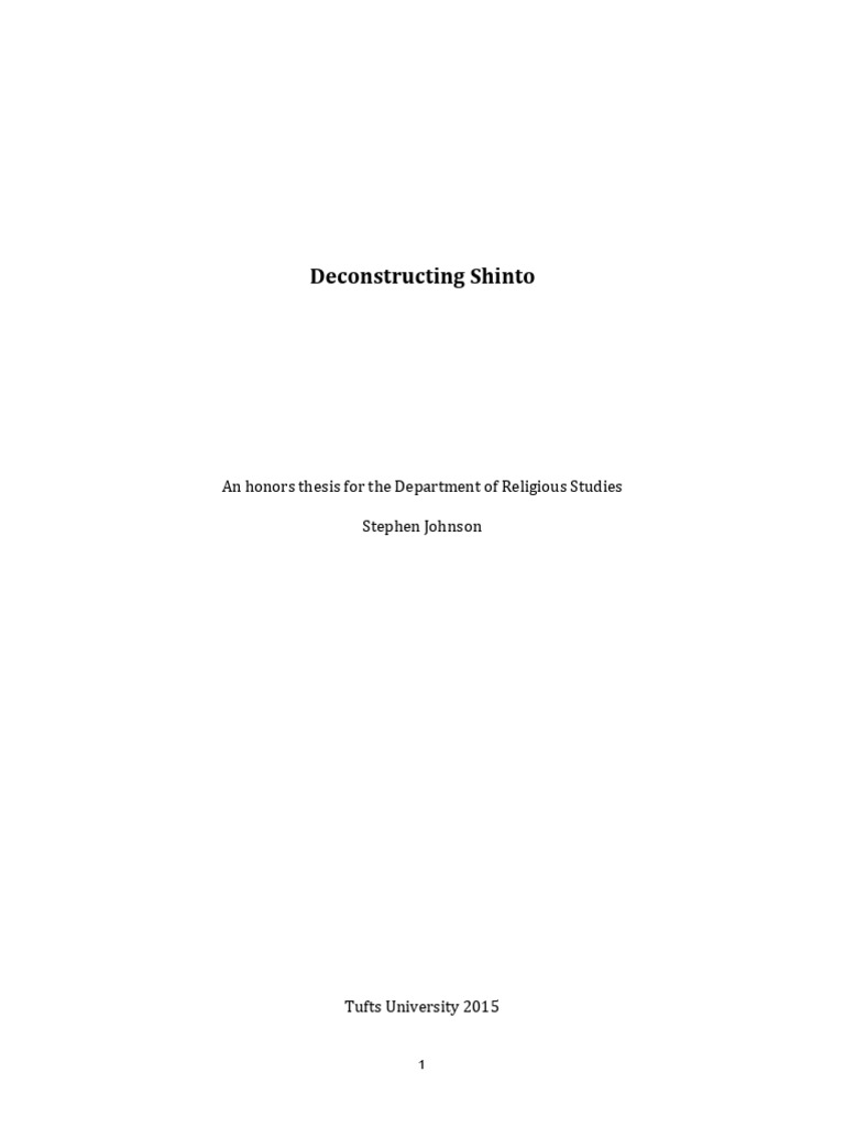 Deconstructing Shinto | PDF | Shinto | Deconstruction