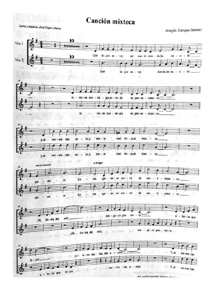Canción Mixteca | PDF